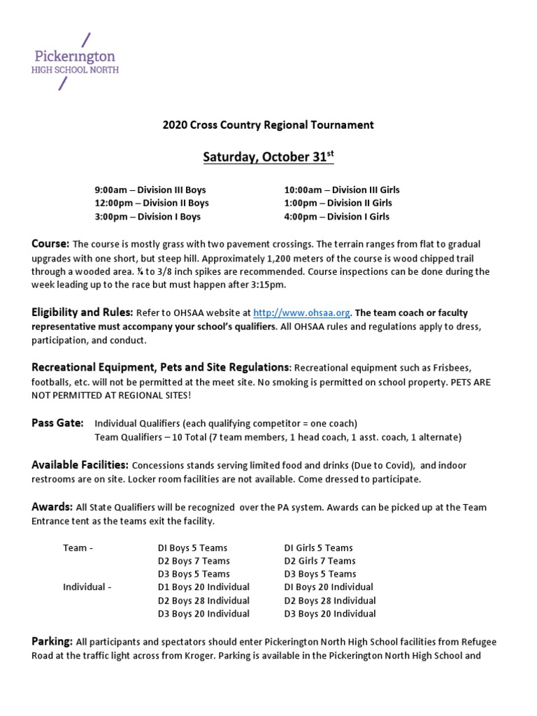 Pickerington Meet Information | PDF | Sports | Leisure