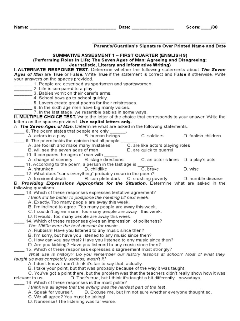 Summative Assessment 1 | PDF | Educational Assessment