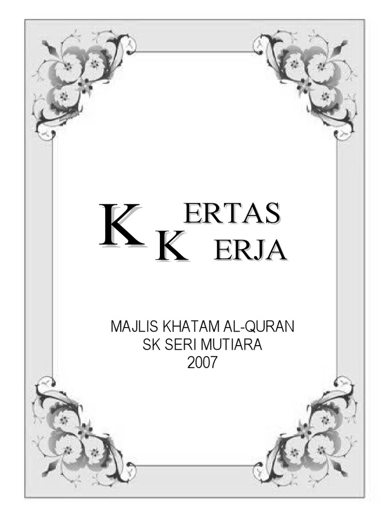 Contoh Kertas Kerja Program PI | PDF