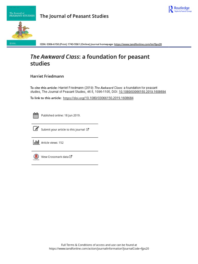 The Awkward Class - A Foundation For Peasant Studies | PDF | Peasant ...