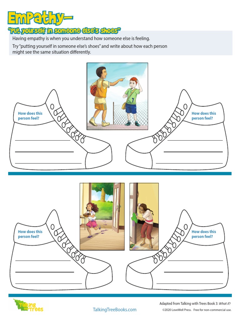 Sel Worksheet Empathy Shoes | PDF