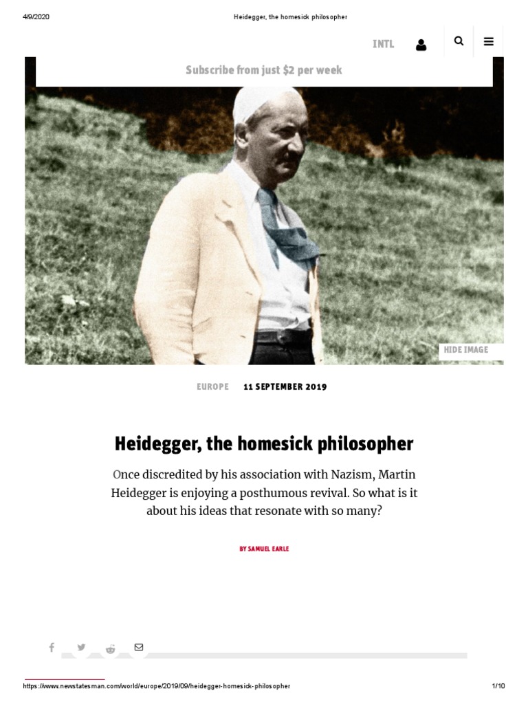 Heidegger's Complex Legacy Explored | PDF | Martin Heidegger | Being ...