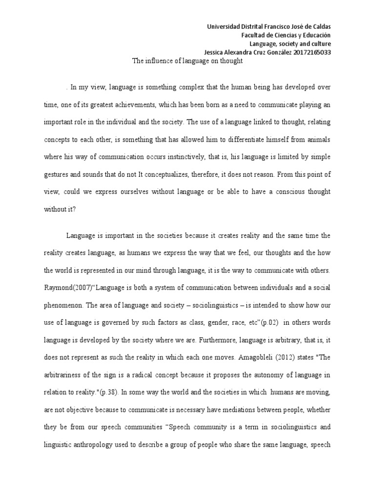 Essay | PDF | Reality | Speech