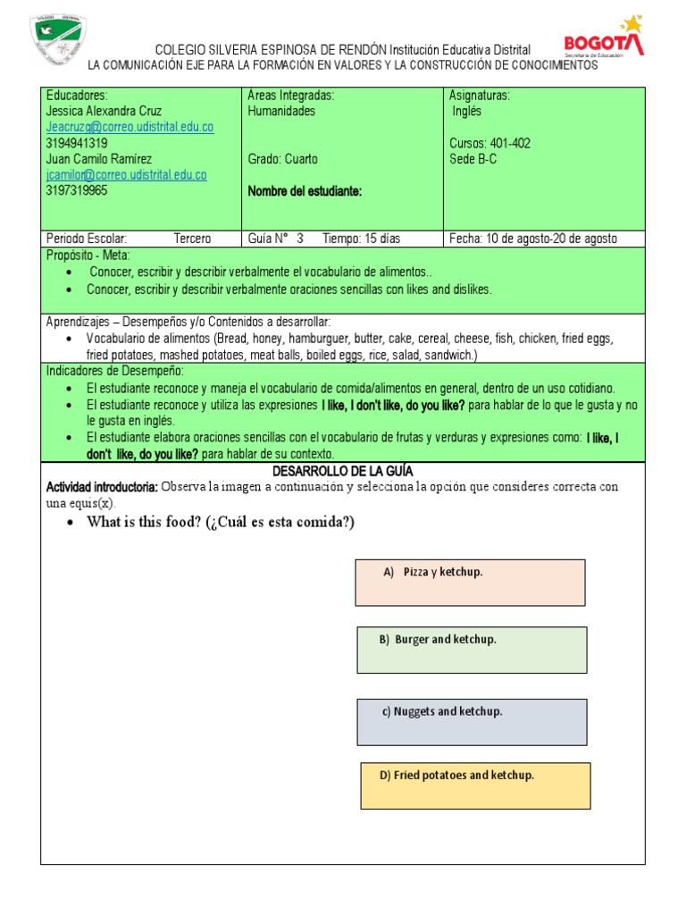 Guia 3 Food) | PDF | Alimentos