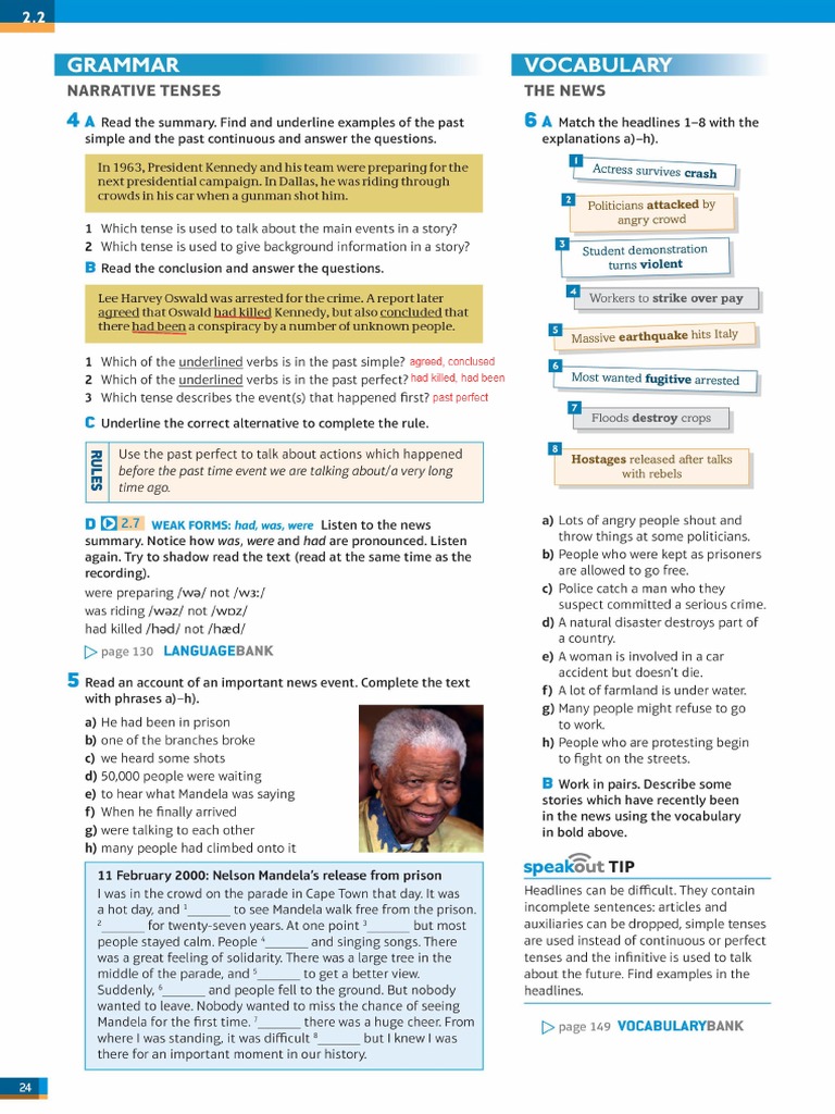 Speakout PG24,25 | PDF