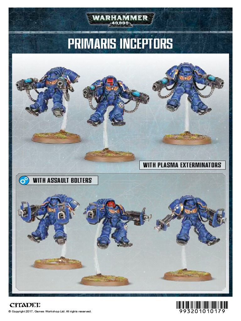 Primaris Inceptors: With Plasma Exterminators With Assault Bolters ...