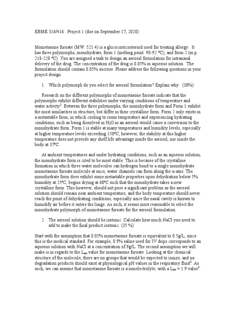 Aerosol Formulation | Download Free PDF | Pharmaceutical Formulation ...