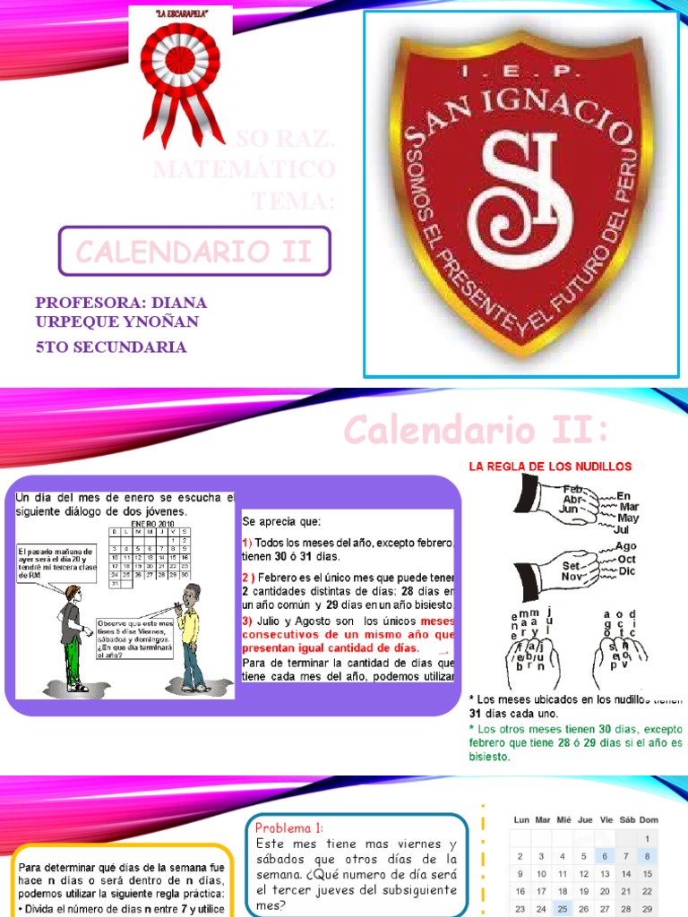 RM 5TO Calendario II | PDF | Calendario | Unidades de medida