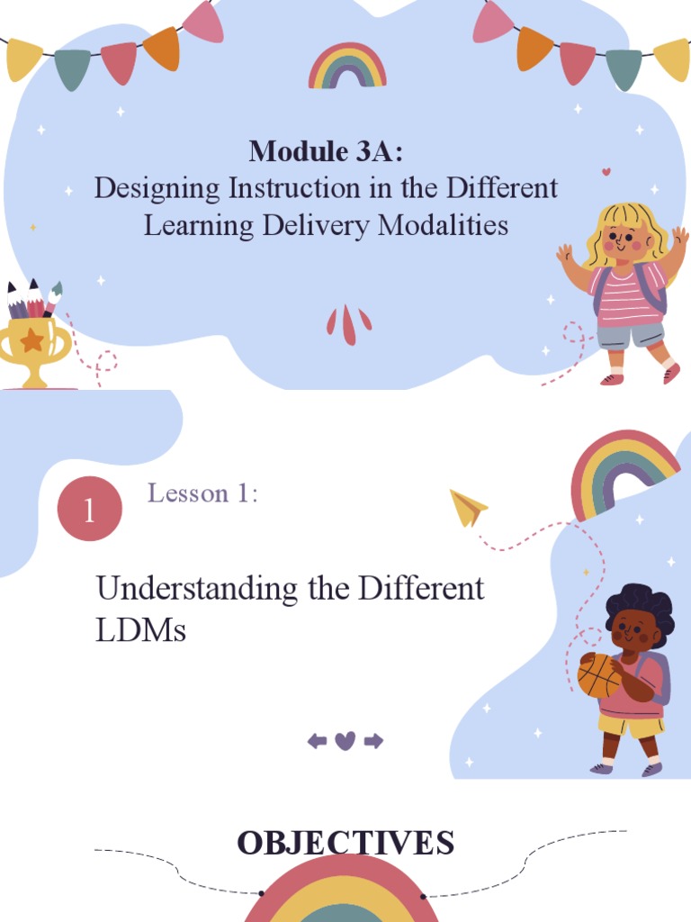 Module 3A:: Designing Instruction in The Different Learning Delivery ...