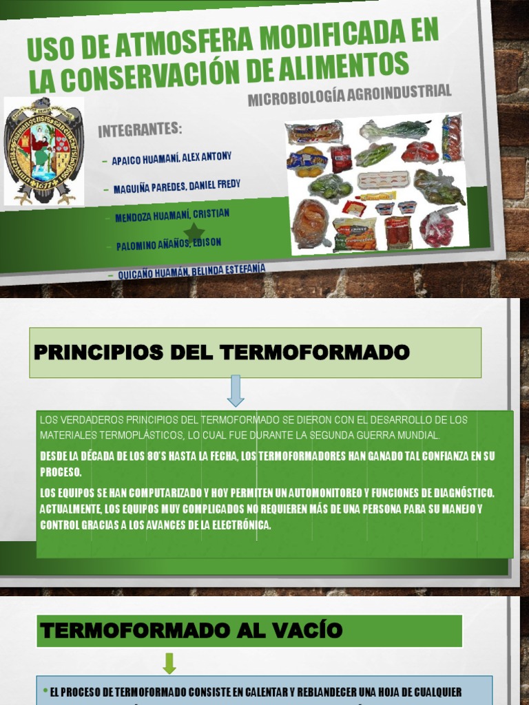 Conservación de Alimentos en ATMOSFERA MODIFICADA | PDF | Dióxido de ...