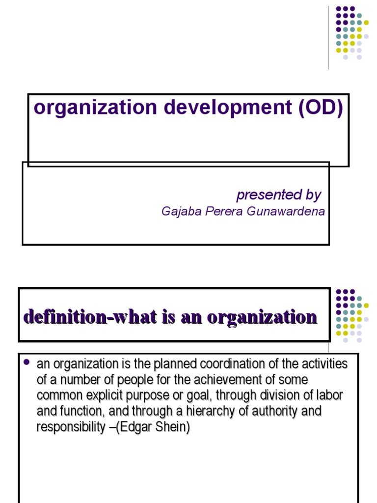 Organization Development (OD) : Presented by | Descargar gratis PDF ...