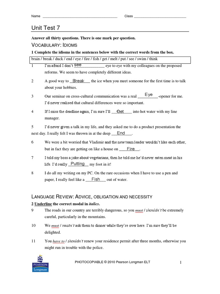 Unit Test 7 | PDF