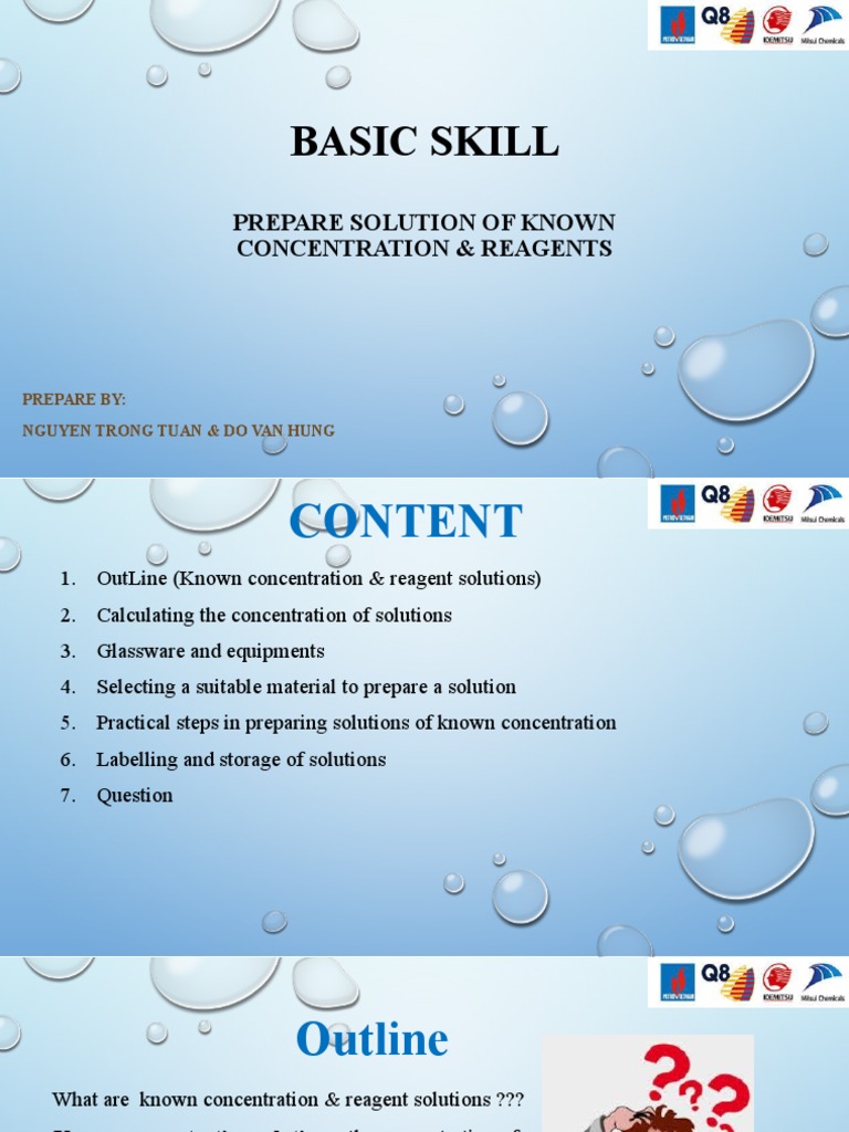 Preparing Solutions of Known Concentration | PDF | Solution | Concentration