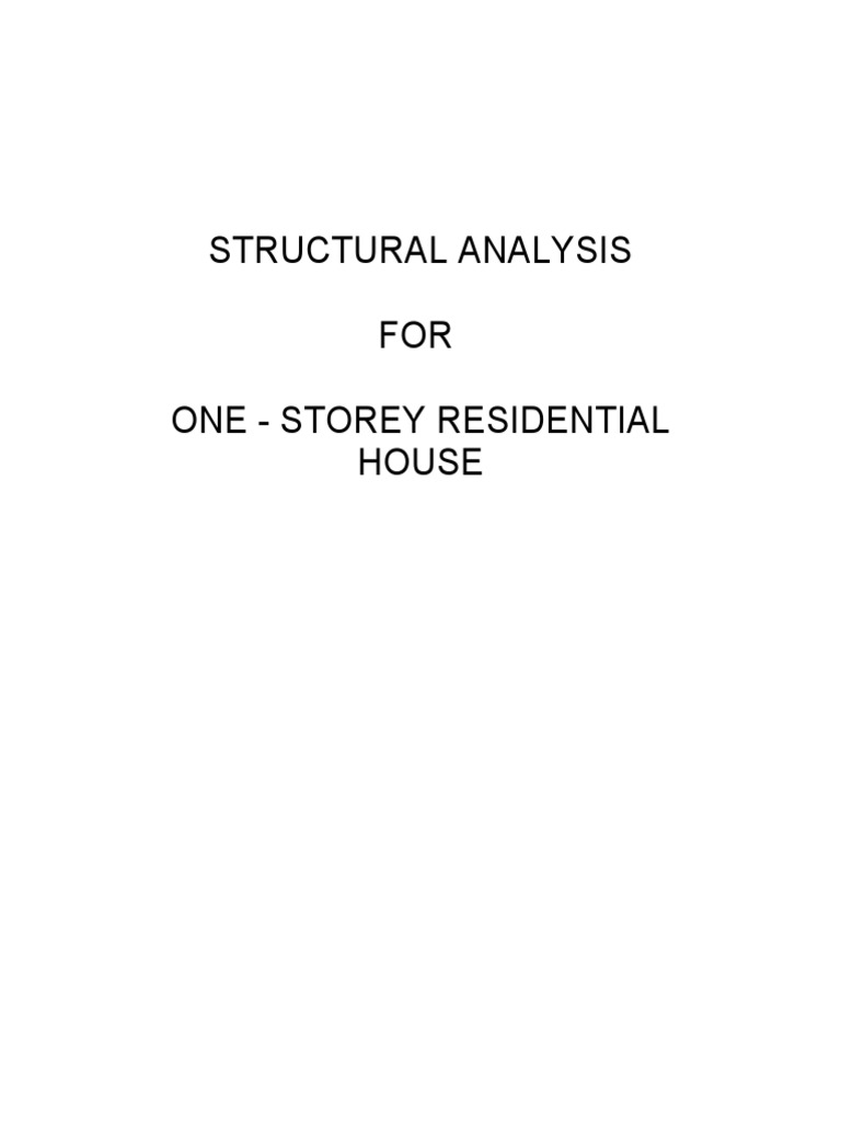 STRUCTURAL ANALYSIS (1 Storey) | PDF | Bending | Beam (Structure)