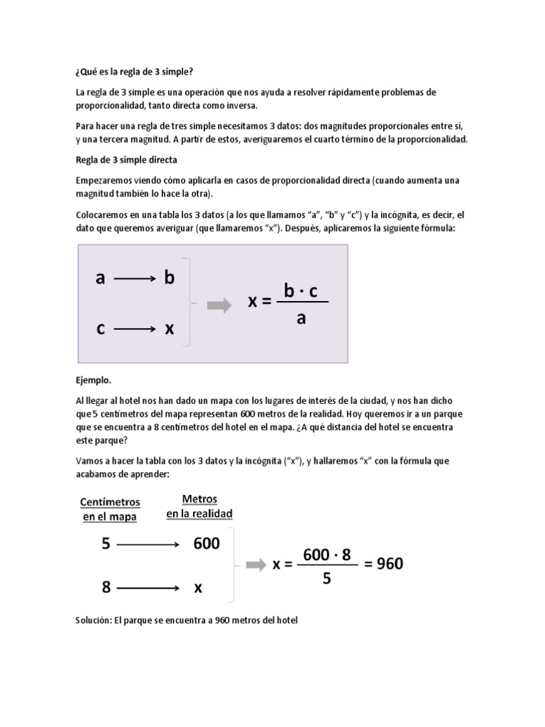 Regla de 3 Simple y Compuesta Explicada | PDF | Business | Enseñanza de ...