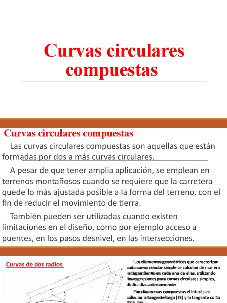 Curvas Compuestas | PDF | Curva | Tangente