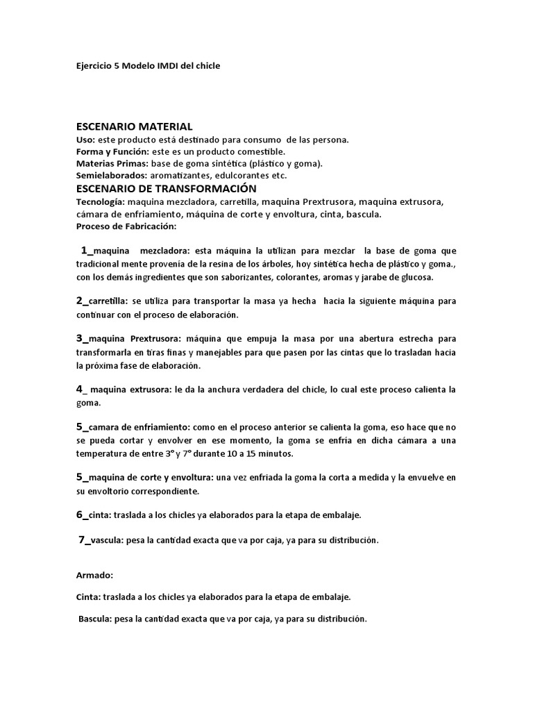Ejercicio 5 Modelo IMDI | PDF | El plastico | Papel