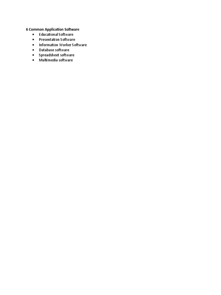 6 Common Application Software | PDF
