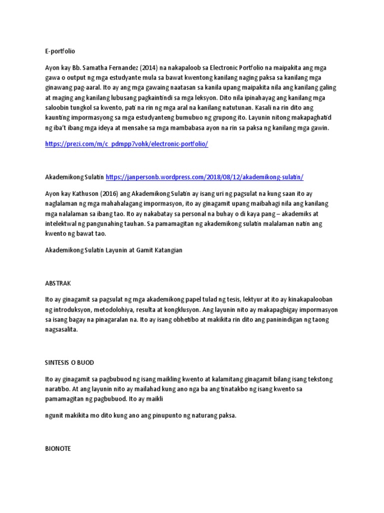 Mga Halimbawa NG Sulating Akademiko | PDF