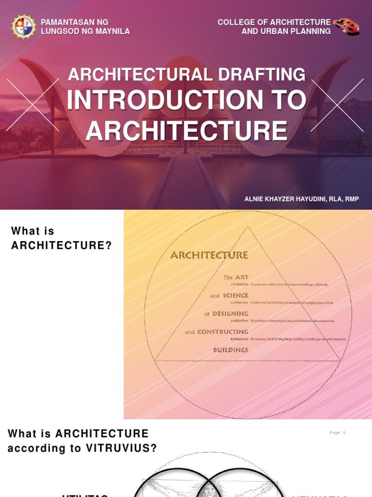 Architectural Drafting - Lecture 1 - Introduction To Architecture | PDF | Architect | Creativity