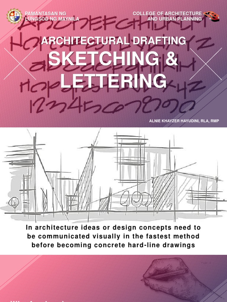 Architectural Drafting - Lecture 2 - Sketching & Lettering | Download ...