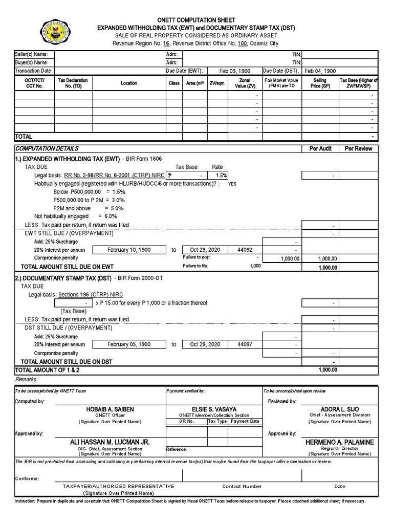Onett Ewt | PDF | Taxpayer | Taxes