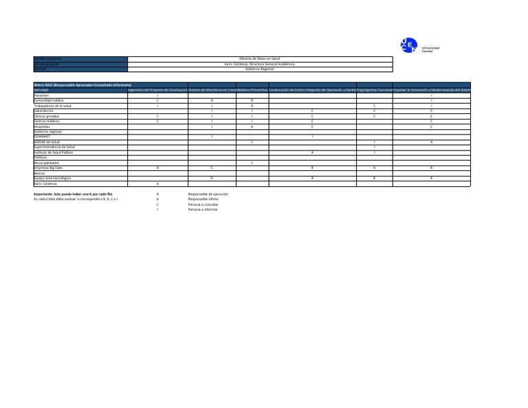 Formato RACI-2 | PDF | Médico de atención primaria | Salud y bienestar