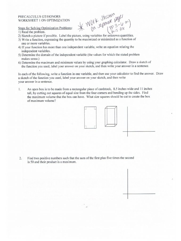 Optimization Ws With Solutions | PDF