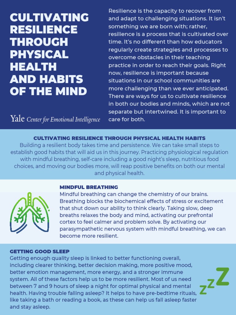 Building Resilience Through Health Habits | PDF | Psychological ...