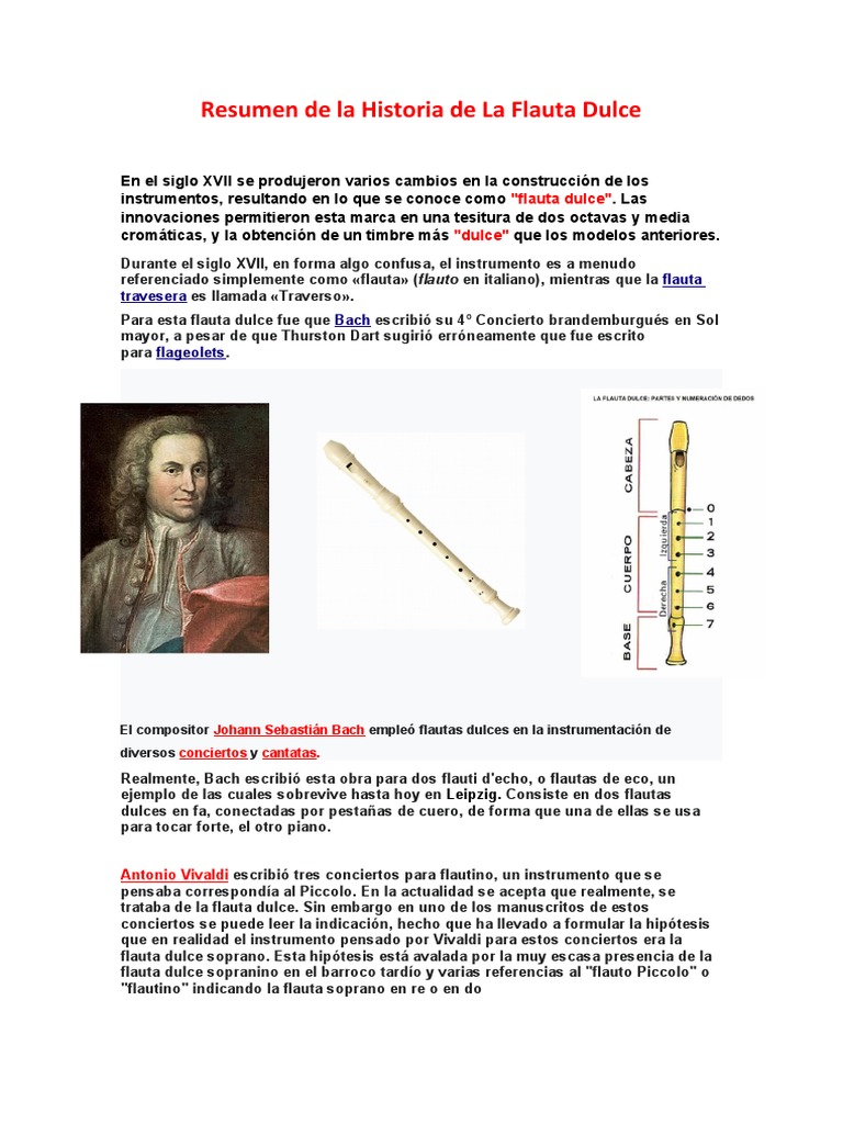 Historia de la Flauta Dulce | PDF
