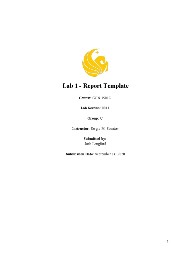 Materials Lab 1 - Template-1 | PDF