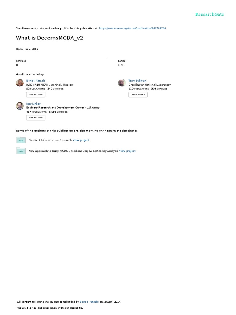 DecernsMCDA User Manual Overview | PDF | Decision Support System ...