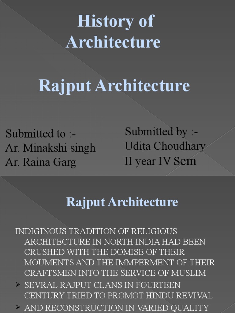Rajput Architecture: Palaces and Features | PDF | Architectural Design ...