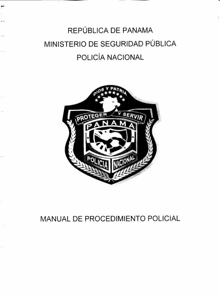 Manual De De La Policia Nacional Panama Pdf Pdf