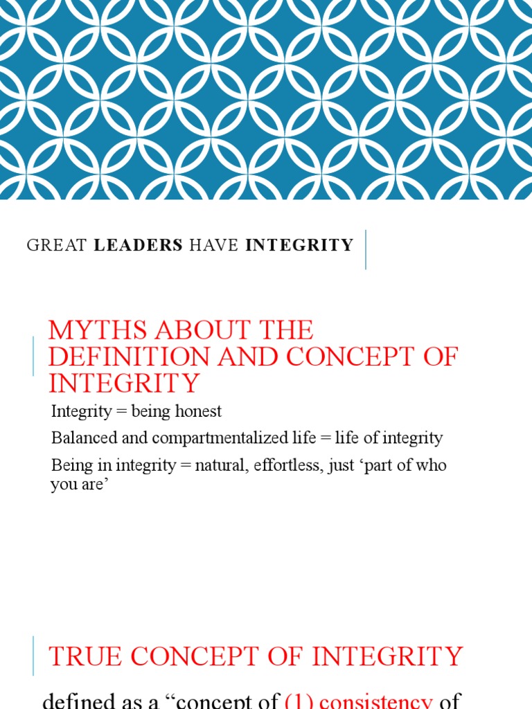 Leaders' Integrity | PDF | Integrity | Leadership