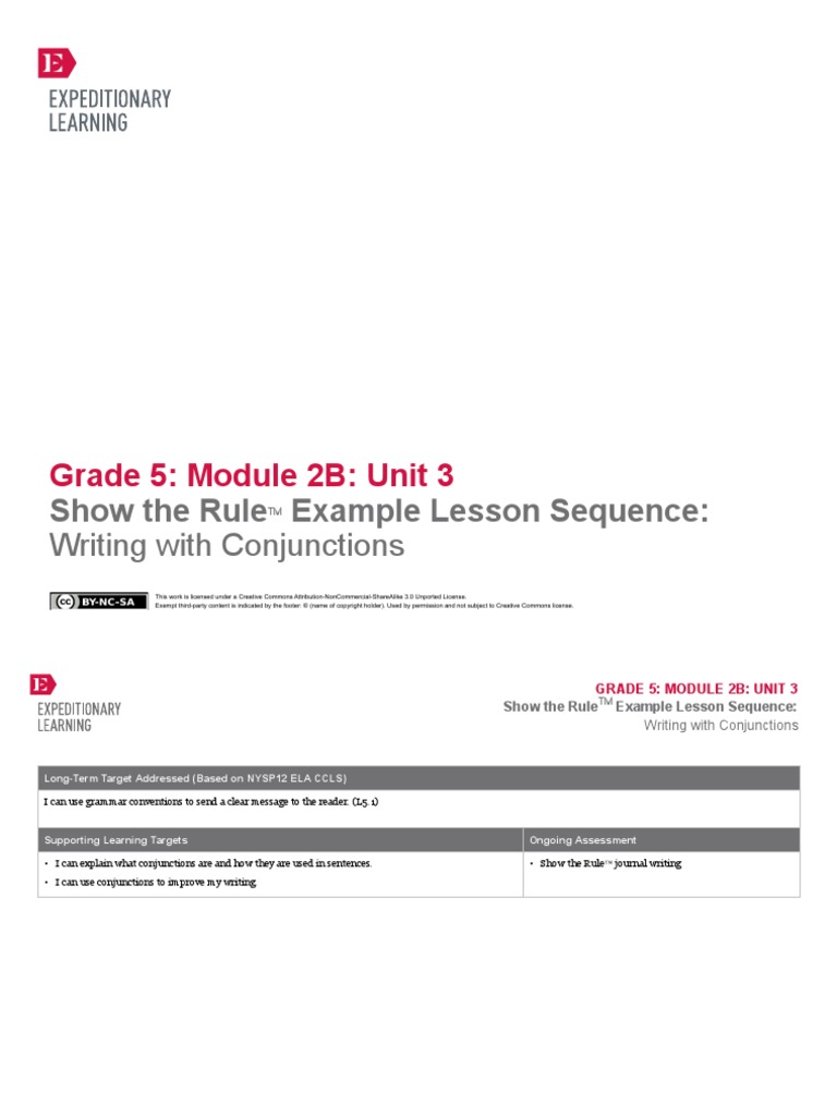 Grade 5: Module 2B: Unit 3: Show The Rule Example Lesson Sequence | PDF ...