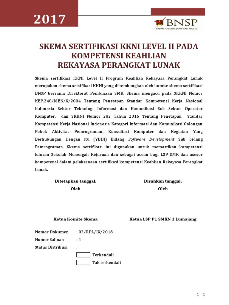 Sertifikasi KKNI Level II RPL | PDF