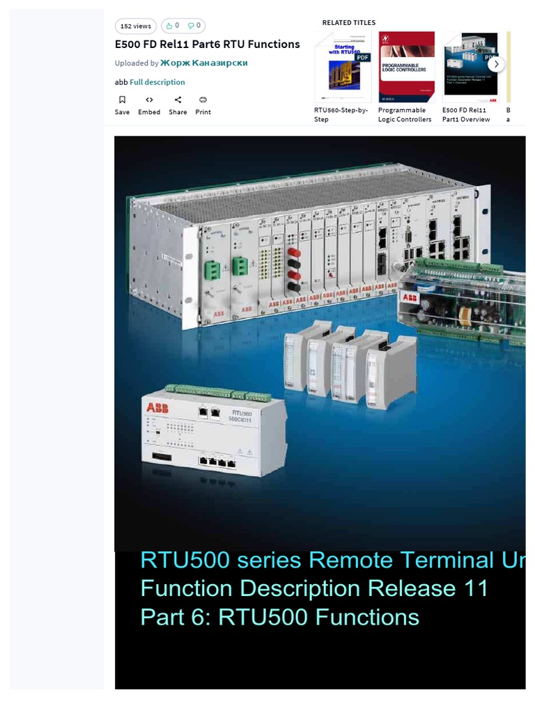 Rtu 560 Part 6 Hardware Description - 243709326 | PDF | Programmable ...