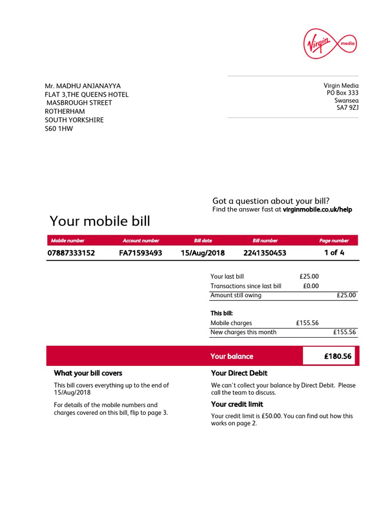 Virgin Media Ebill PDF | PDF | Debit Card | Mobile Phones Virgin Media Ebill PDF | PDF | Debit Card | Mobile Phones