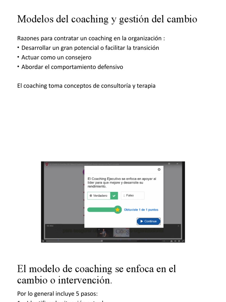 Modelos de Coaching y Gestion Del Cambio | PDF