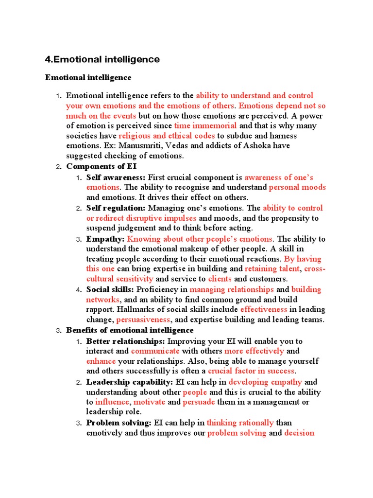 Emotional Intelligence | PDF | Emotional Intelligence | Empathy