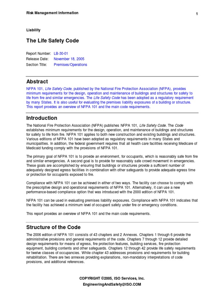 The Life Safety Code | PDF | Fire Sprinkler System | Elevator