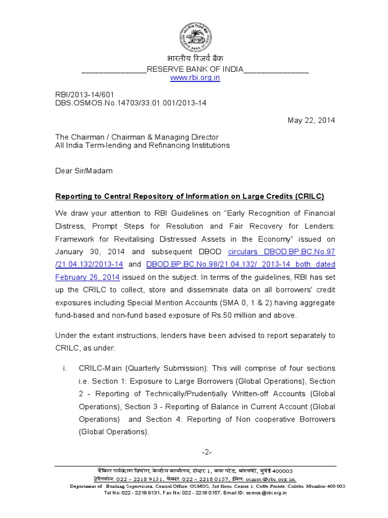 CIRCRILC23052014 - Reporting To Central Repository of Information On ...
