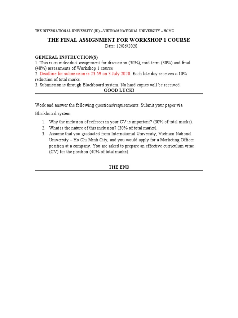 Final Assignment WS1 - June - 2019 - T6 - G3 | PDF