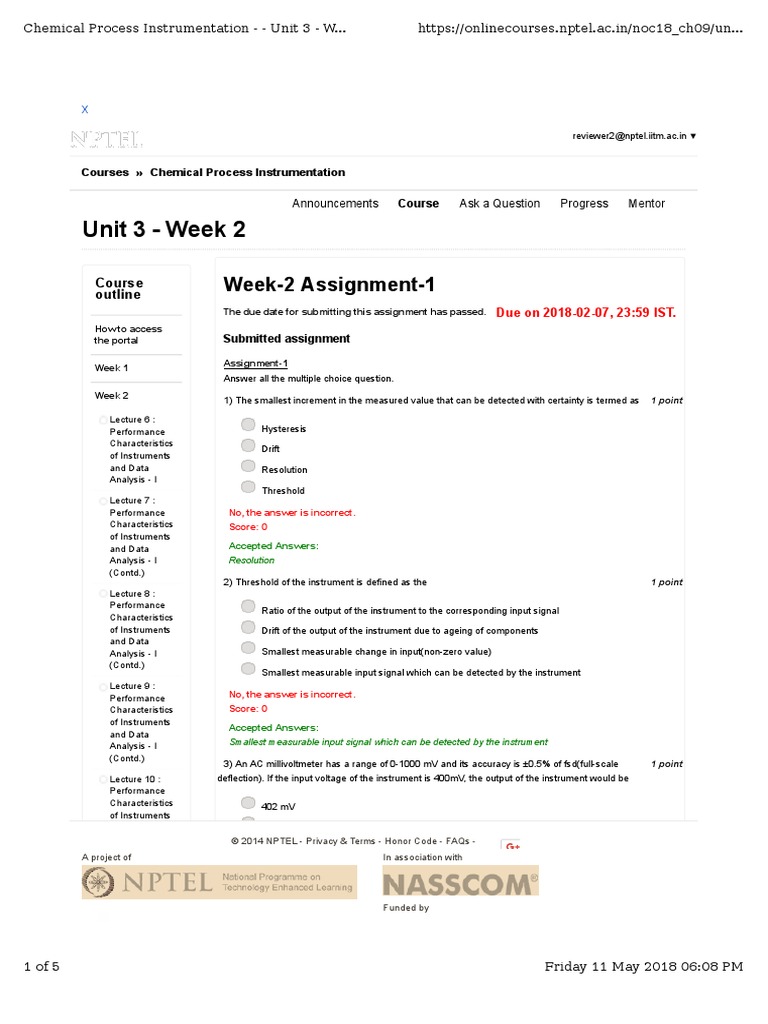 Unit 3 - Week 2 | PDF | Thermometer | Calibration