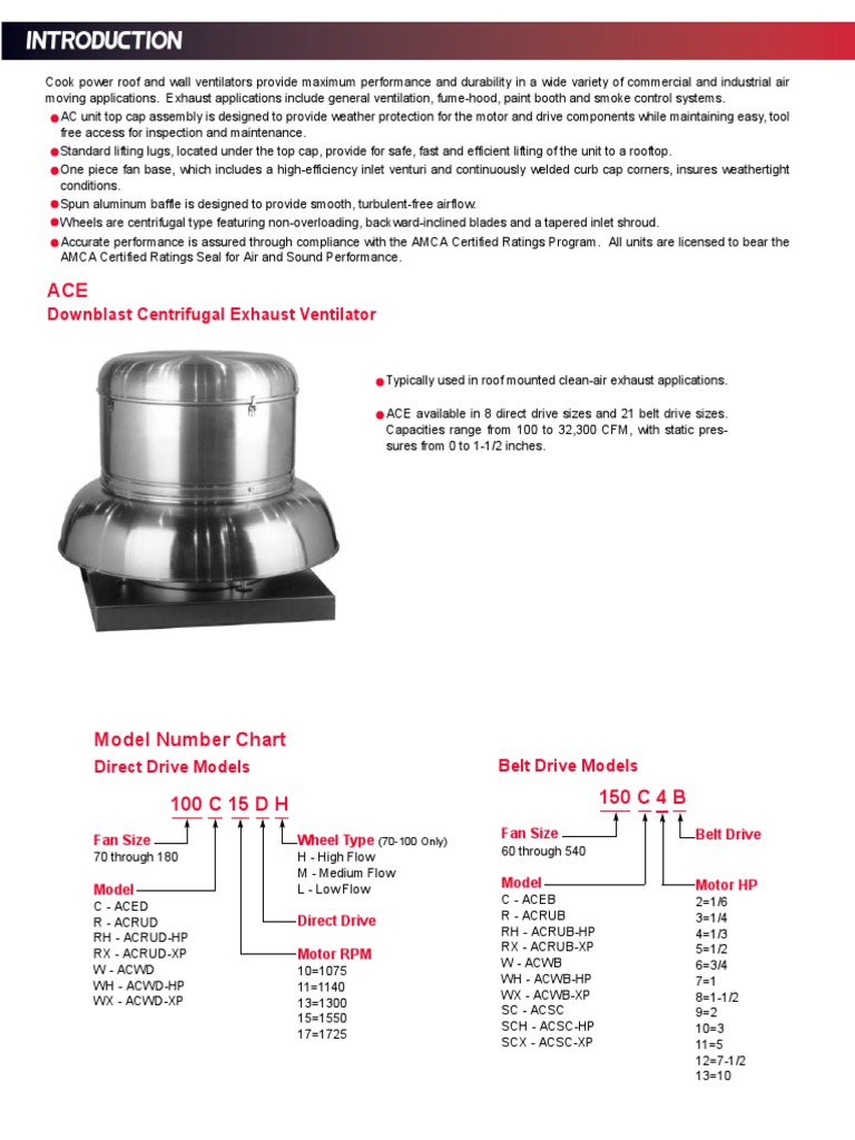 Loren Cook ACEB Brochure1 | PDF | Horsepower | Pipe (Fluid Conveyance)