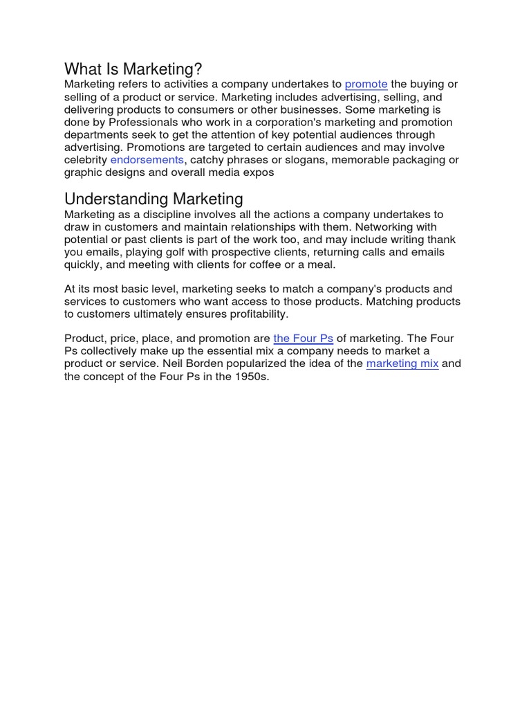 What Is Marketing | PDF