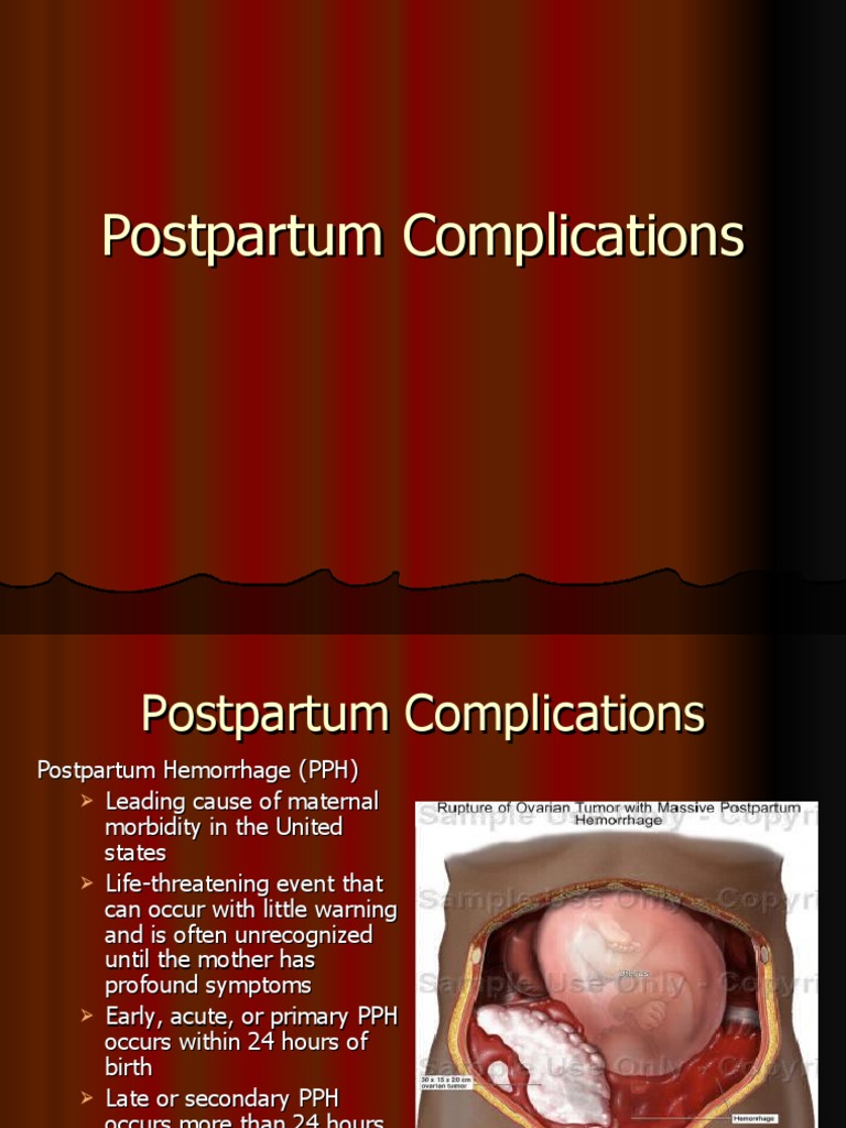 Postpartum Complications 2015 | PDF | Postpartum Period | Childbirth