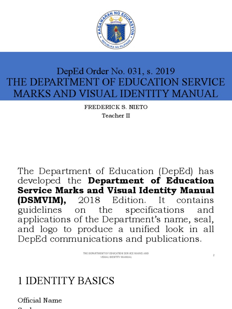 DepEd Order No 31, 2019 | PDF | Logos | Typefaces