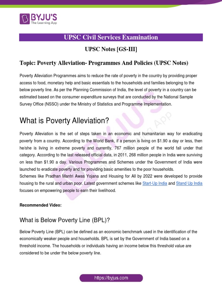 Government Poverty Alleviation Strategies | PDF | Poverty | Poverty ...